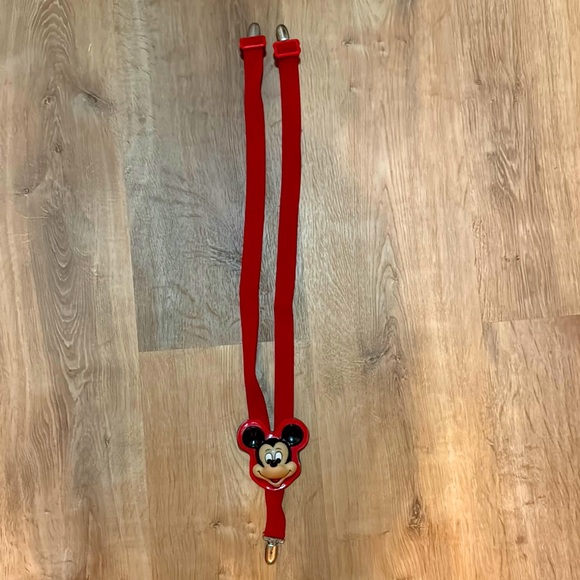 Disney | Accessories | Vintage Mickey Mouse Red Suspenders For Kids ...